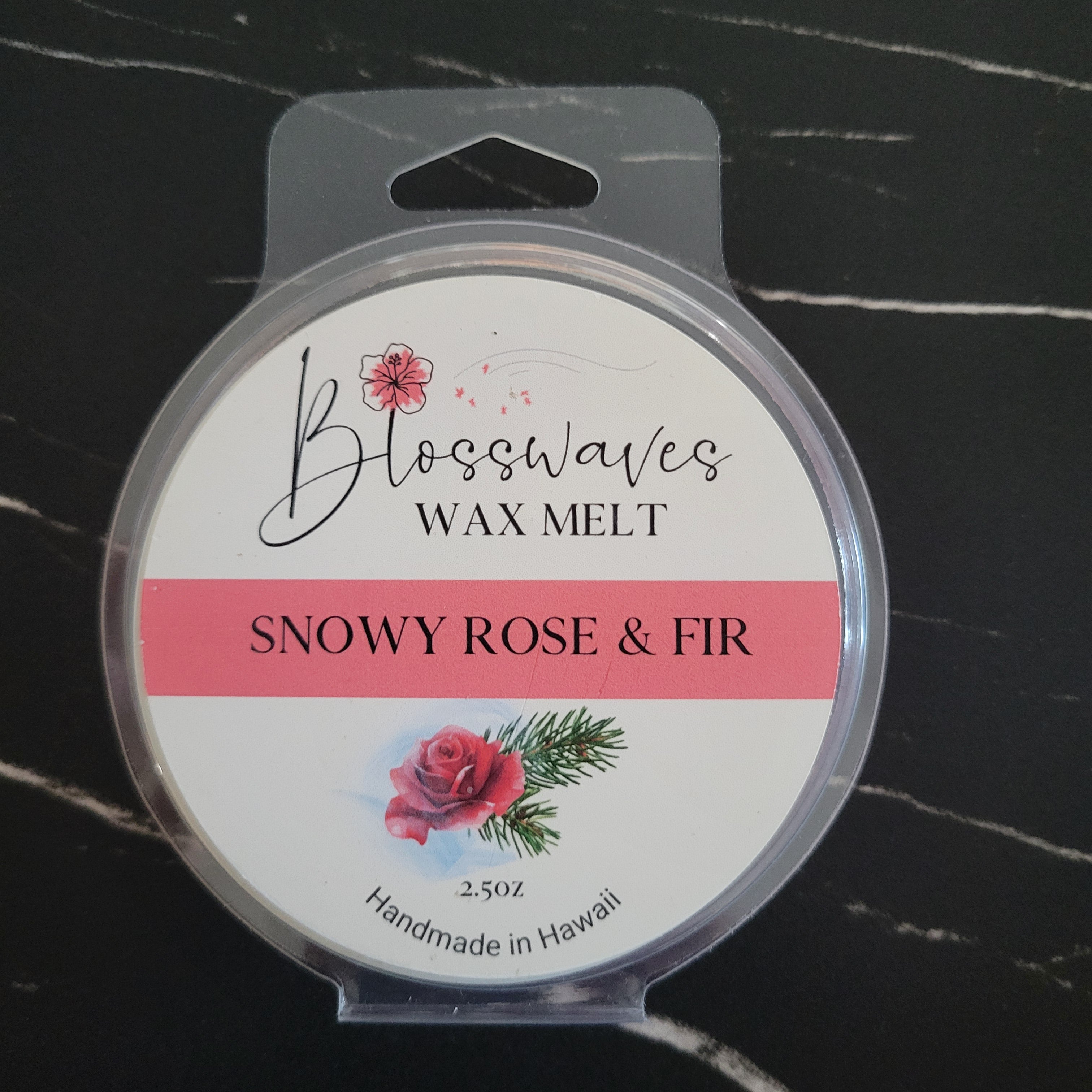 Snowy Rose & Fir Wax Melt – Blosswaves
